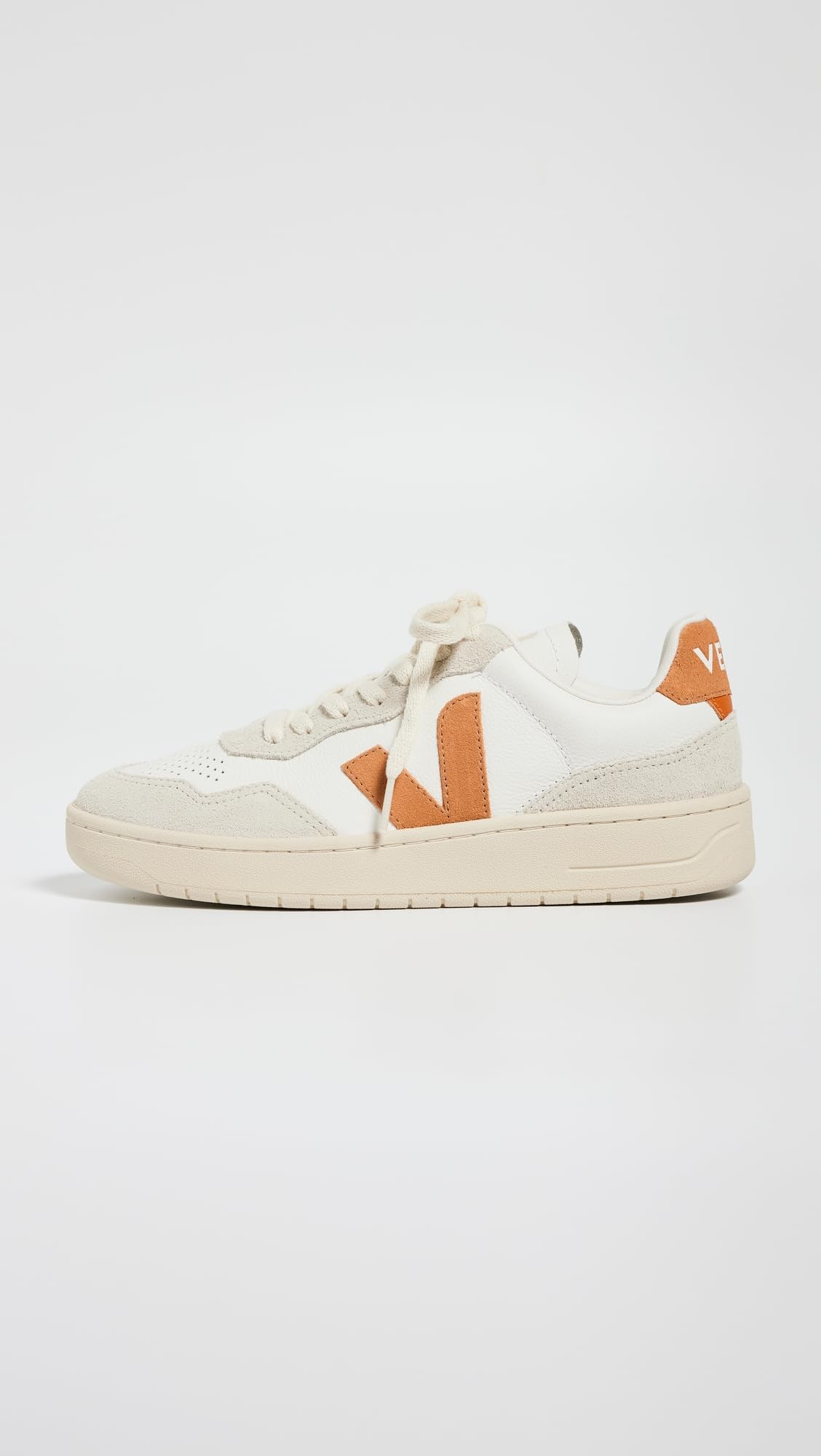 Veja Women's V-90 Sneakers, Extra White Umber, 10 Medium US