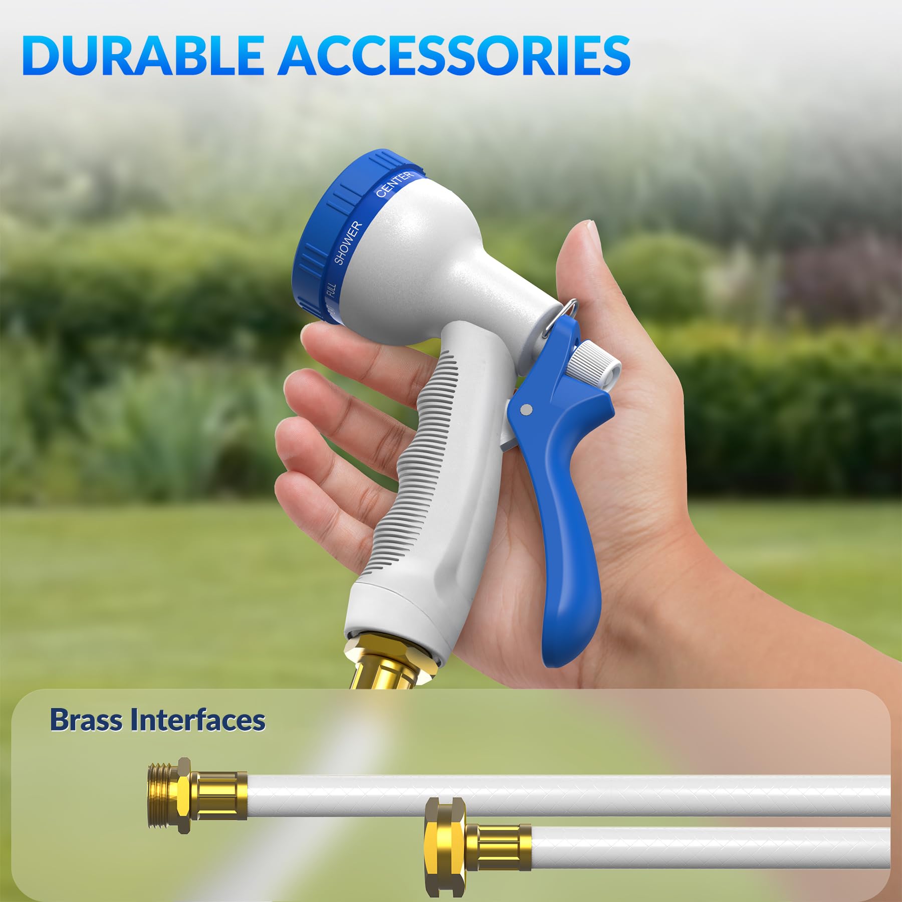 Efurden Retractable Hose Reel, 5/8 Inch x 100ft Wall Mounted Garden Hose Reel with 180 Deg Swivel Bracket and Automatic Rewind
