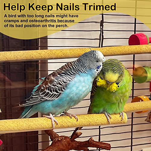 S&X Sand Perch Covers for Parakeets Canaries Finches & Other Small Birds, 6-Pack Bird Perch Covers Sandpaper