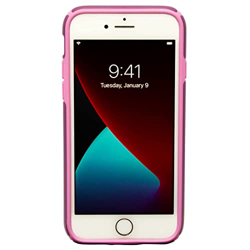 Speck Products Protective Skin Cover for iPhone SE 2020 Case/iPhone 7 Case (Also Fits iPhone 6 and iPhone 6S) - (Mangosteen Purple/Hibiscus Pink)