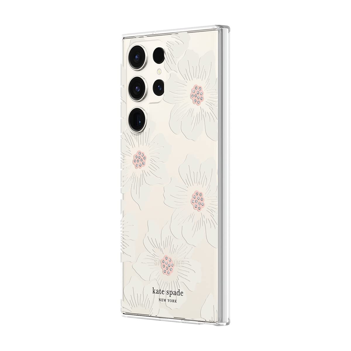 Kate Spade Protective Hardshell Case Hollyhock Floral | Compatible with Galaxy S23 Ultra