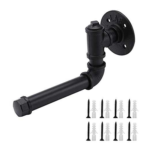 SCDGRW Heavy Duty 13.6 Inches Industrial Pipe Coat Hook Rack, Rustic Vintage L Shaped Clothes Towel Holder Hanger Iron Pipe Wall Mounted Garment Hook for Closet Laundry Room