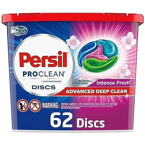 Persil Discs Laundry Detergent Pacs, Intense Fresh, High Efficiency (HE) Compatible, Laundry Soap, 62 Cou
