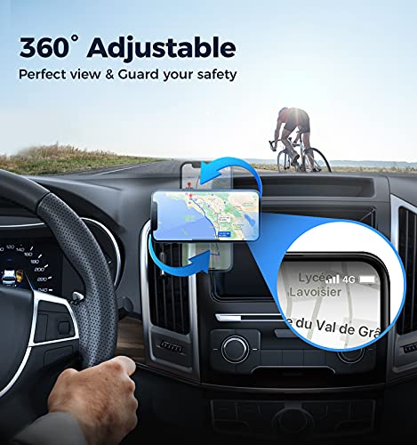 2 Pack Metal Magnetic Phone Holder for Car [ 2022 Upgrade 8X N52 Magnets] Strong Magnet Car Mount, One Second Put and Take & Dashboard 360° Rotation, Fit with iPhone and All Smartphone