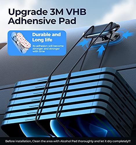 2 Pack Metal Magnetic Phone Holder for Car [ 2022 Upgrade 8X N52 Magnets] Strong Magnet Car Mount, One Second Put and Take & Dashboard 360° Rotation, Fit with iPhone and All Smartphone