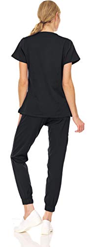 Mini Marilyn Stretch V-Neck Jogger Scrubs Set, Available in Over 12 Colors