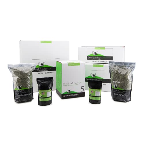 Rabbit Hole Hay Ultra Premium, Hand Packed Mountain Grass for Your Small Pet Rabbit, Chinchilla, or Guinea Pig (24oz)