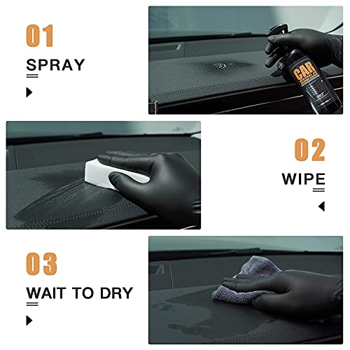 HGKJ Neutral pH CAR Interior CLEANER-Effective All Purpose Cleaner--Gentle Formula -Need To Be Diluted-For Use Fabric Roofs,Leather Seats,Plastic & More-10 Oz