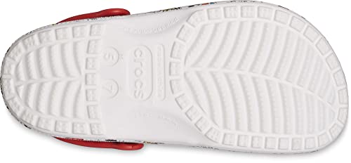 Crocs Unisex Classic Peanuts Snoopy Clogs, White/Multi, Numeric_9 US Men