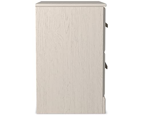 Signature Design by Ashley Stelsie Contemporary Two Drawer Nightstand, White