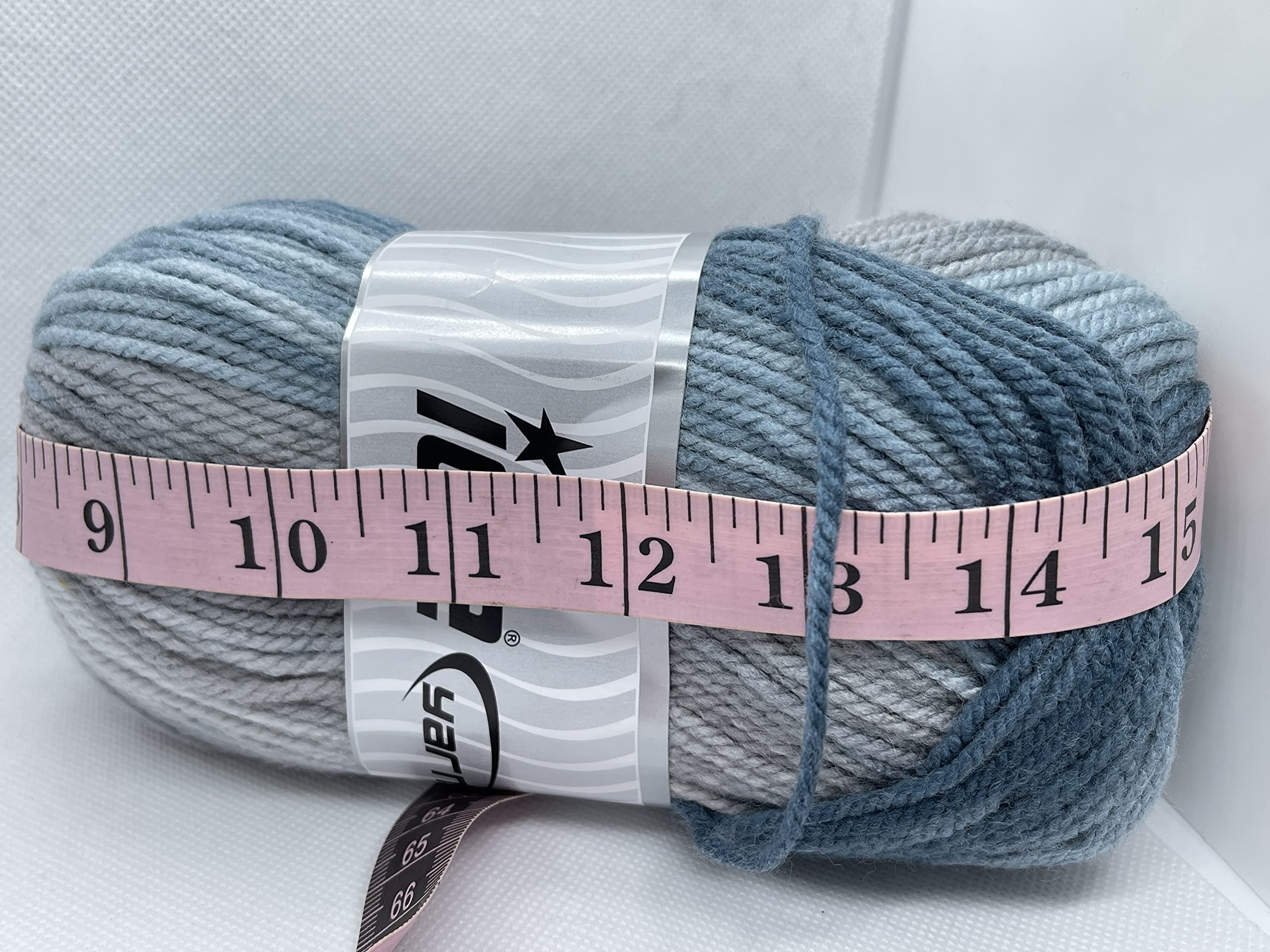 Magic Worsted Yarn - Grey, Slate, Blue Self-Striping Acrylic, Worsted Weight 202 Yards (185 Meters) 3.53 Ounces (100 Grams)
