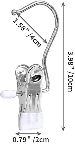 Frezon 15 Pack Boot Hanger for Closet, Laundry Hooks with Clips, Boot Holder, Hanging Clips, Portable Multifunctional Hangers Single Clip Space Saving for Jeans, Hats, Tall Boots, Towels(White)