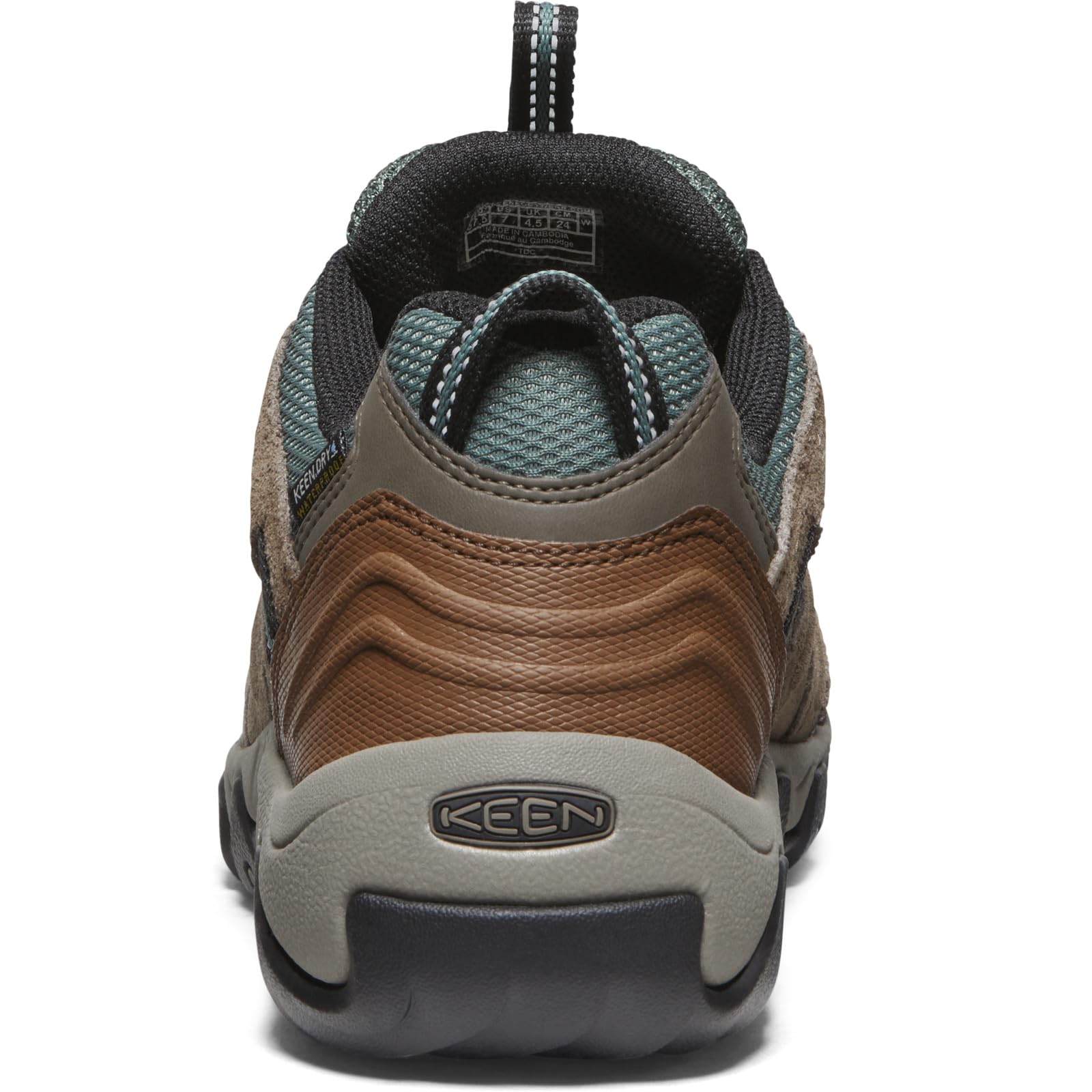KEEN Women's Headout Low Height Waterproof All Terrain Hiking Shoes, Shitake/Dark Forest, 9.5