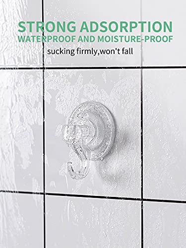 ZBYOMI Suction Cup Hooks, Reusable Vacuum Suction Cup Hooks, Punch-Avoided Suction Hooks- Powerful Waterproof Shower Hooks for Bathroom，Kitchen，Glass Door use