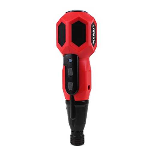 HYBRO Rechargeable Cordless 3.6V Screwdriver Set, Electric and Manual Battery Powered Professional and Home Improvement Tool - Max 10N.m Torque, 4pcs Magnetic Bits, USB Charge, LED Light - H300Q (Red)