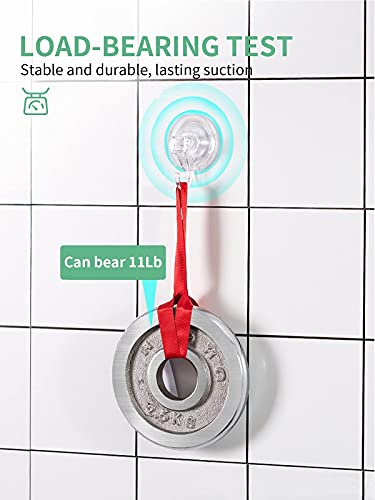 ZBYOMI Suction Cup Hooks, Reusable Vacuum Suction Cup Hooks, Punch-Avoided Suction Hooks- Powerful Waterproof Shower Hooks for Bathroom，Kitchen，Glass Door use