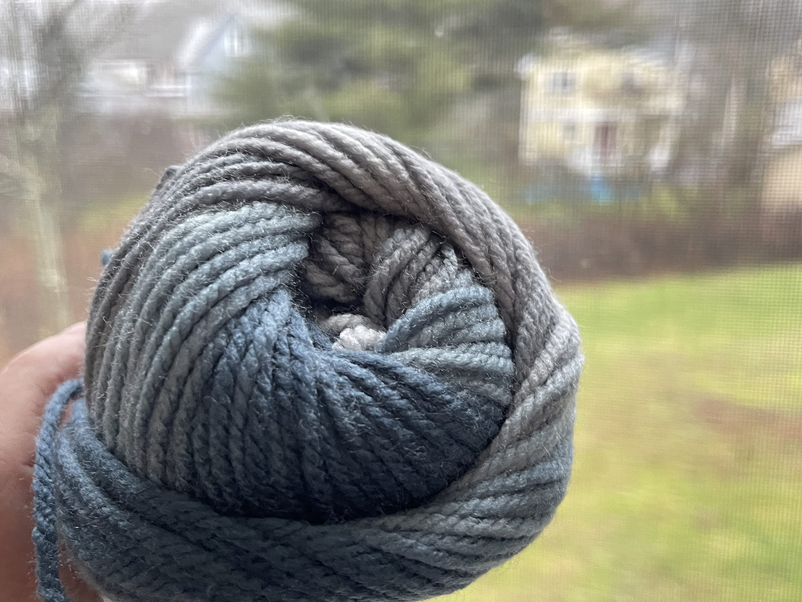 Magic Worsted Yarn - Grey, Slate, Blue Self-Striping Acrylic, Worsted Weight 202 Yards (185 Meters) 3.53 Ounces (100 Grams)