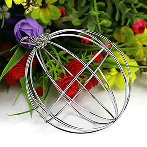 NEISHUI Stainless Steel Ball for Plating Pet Hay Manger Food Ball Rabbit Hamster Grass Rack(Not Including hay)