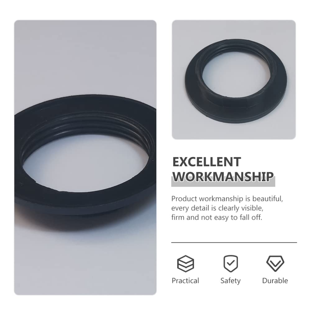 Beaupretty 50pcs E27 Lamp Fixed Ring Lamp Shade Collar Ring Lock Socket Replacement Adapter Ring Retaining Rings for Light Fixture Lamp Socket Retainer Ring Light Socket Ring Lamp Head Lamps