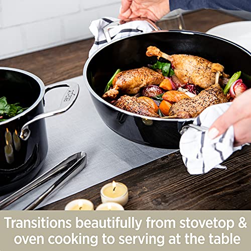 All-Clad FUSIONTEC Natural Ceramic with Steel Core Universal Pan, 4.5 quart, Onyx