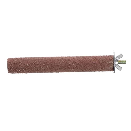 TOSSPER 1pc 14cm Pumice Stone Perch Nail Trimmer Budgie Canary Finch Cockatiel Parakeet Pet Toys for Bird Accessories Random Color