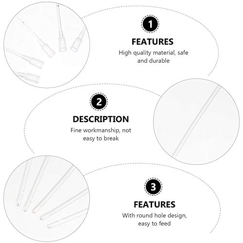 balacoo 5pcs Pet Medicine Feeder Reuseable Plastic Baby Parrot Tablet Dispenser Young Birds Milk Feeding Tube for Small Animals Young Cockatiel Budgie Birds Transparent