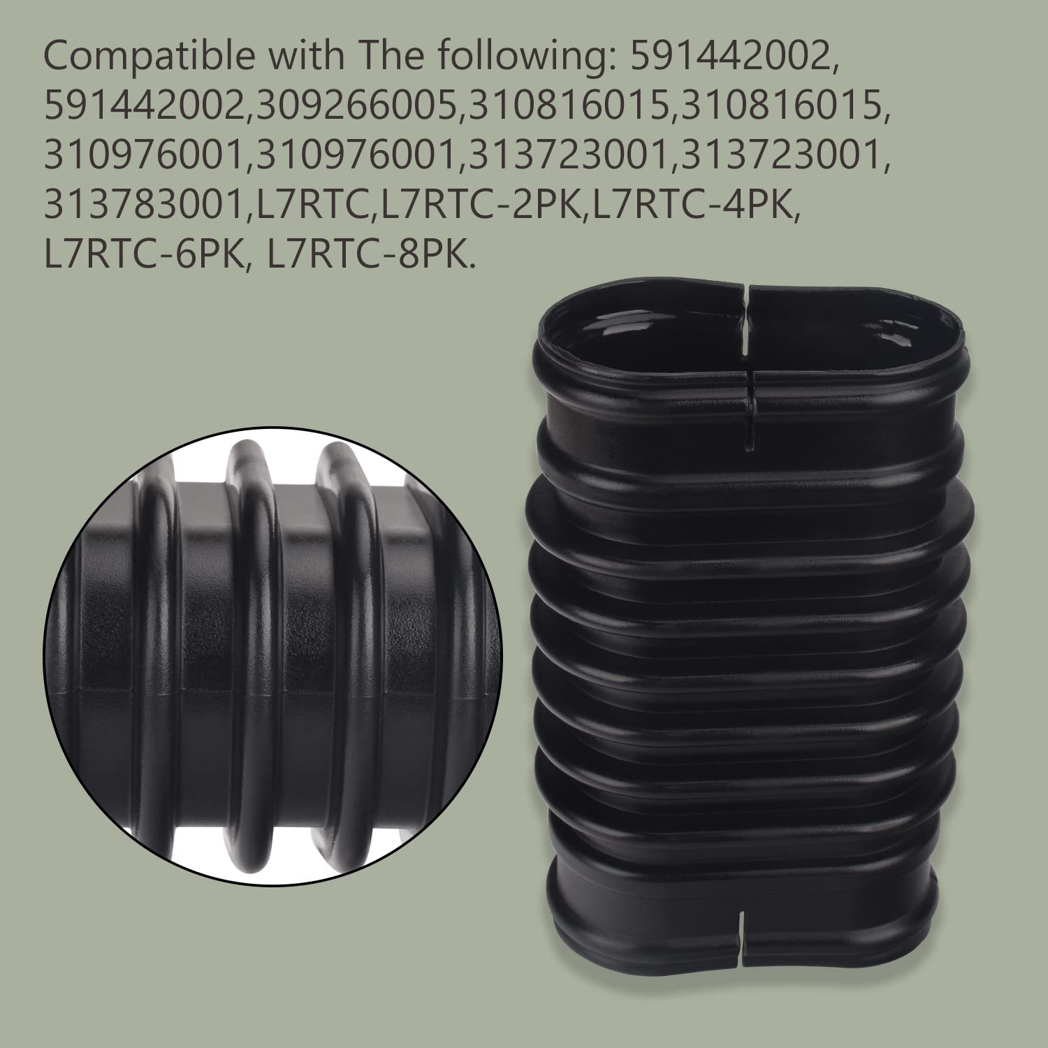 580473001 Replacement Flex Tube for Ryobi RY38BP 38cc backpack blower and Ryobi 40 Volt Blower Models RY40404NV, RY40440, RY40404 - for Ryobi leaf blower parts