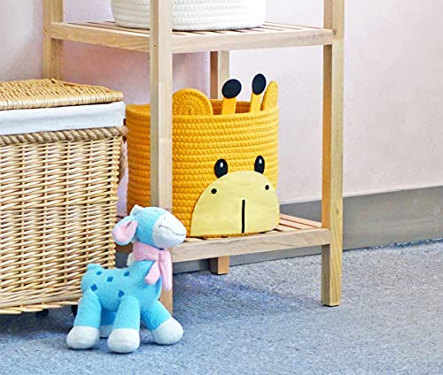 T&T Homewares Small Giraffe Baskets for Baby Diaper Organizer, Nursery Storage, Nursery Room Decor, Kids Room Organizer, Cat Dog Toy Storage