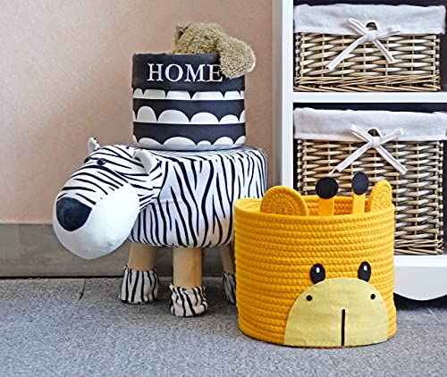 T&T Homewares Small Giraffe Baskets for Baby Diaper Organizer, Nursery Storage, Nursery Room Decor, Kids Room Organizer, Cat Dog Toy Storage
