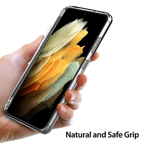 araree FLEXIELD Pen Convenient S-Pen Slot Clear Transparent Flexible Cover Compatible with Samsung Galaxy S21 Ultra Flexible Full Protective Case