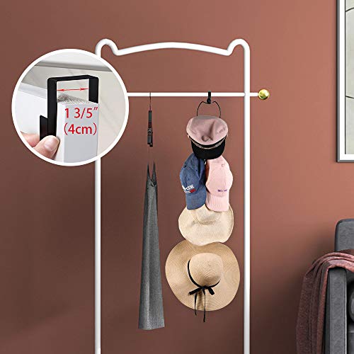 Artliving 5 Pack Door & Wall Mounted Hat Rack Cap Rack Baseball Cap Towel Rack Holder Organizer for Baseball, Caps,Scarfs,Handbag,Towels Closet (Door Hooks and Sticky Hooks Includes)