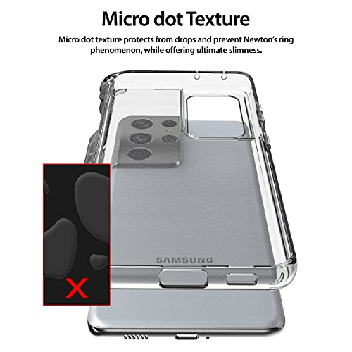 araree FLEXIELD Pen Convenient S-Pen Slot Clear Transparent Flexible Cover Compatible with Samsung Galaxy S21 Ultra Flexible Full Protective Case