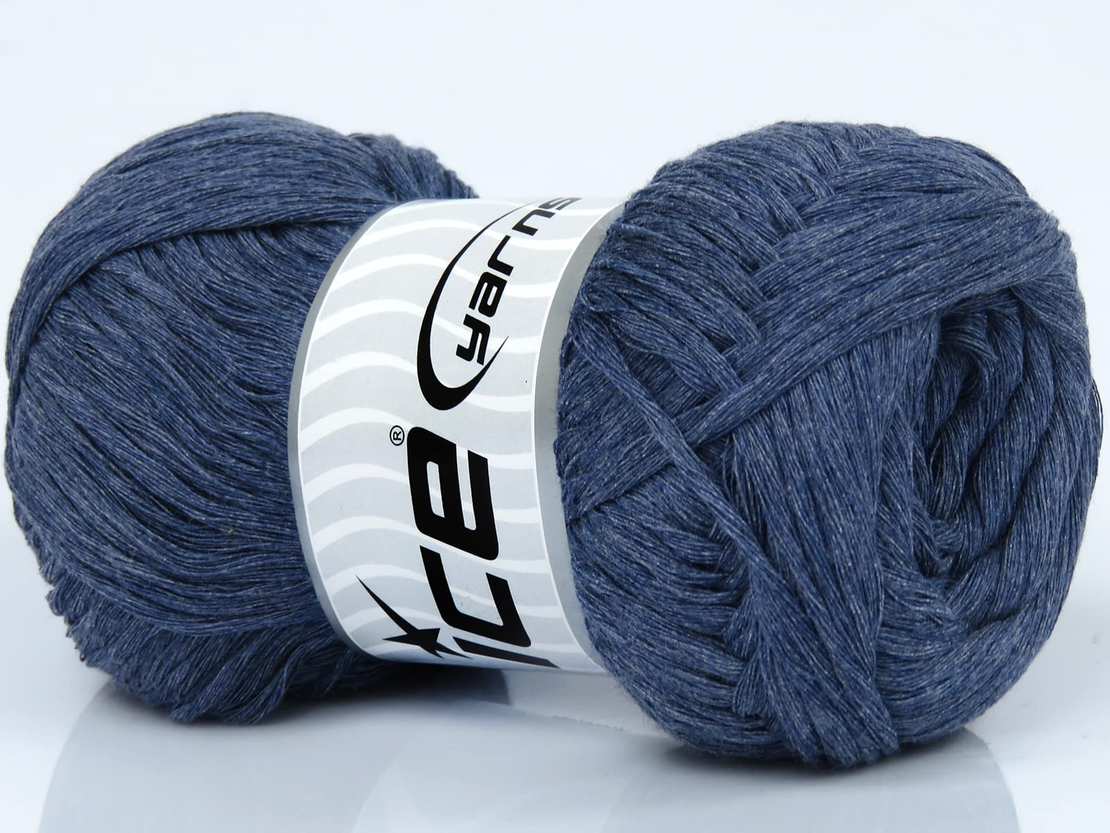 Lot of 4 x 100gr Skeins Ice Yarns Natural Cotton (100% Cotton) Yarn Jeans Blue