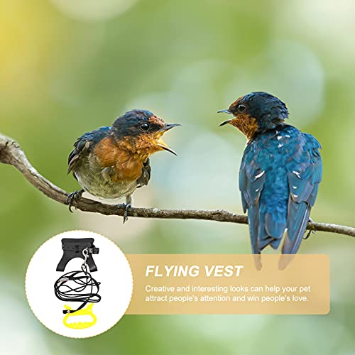 STOBOK Parrot Bird Harness Leash Adjustable Bird Flying Harness Traction Rope for Parrots Pigeons Budgerigar Lovebird Cockatiel Mynah Outdoor