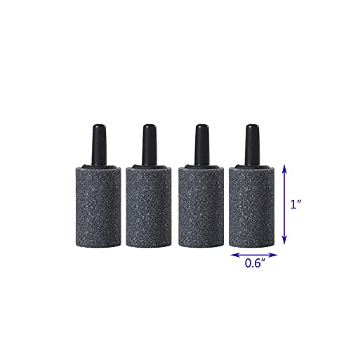 ALEGI 25 Feet 3/16 Inch Standard Aquarium Silicone Airline Tubing with Air Stones, Check Valves, Suction Cups and Connectors for Fish Tank, Hydroponics (Black)