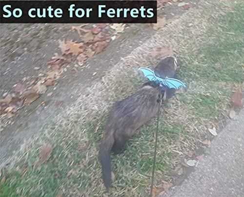 Bearded Dragon Leash and Harness Adjustable Leather Wings Costume Carrier from Baby to Juvenile Lizard Iguana Gecko Chameleon Hamster Ferret Reptile Walking Leash S M L 3 Pack