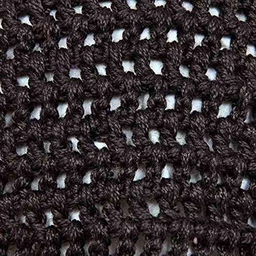 Generic Star Trading Company Horse Soft Crochet Breathable Cotton Ear Net Hood Ear Protector Bonnet Equestrian with Piping Cotton Brown Horse Flyveil (Size: Full)