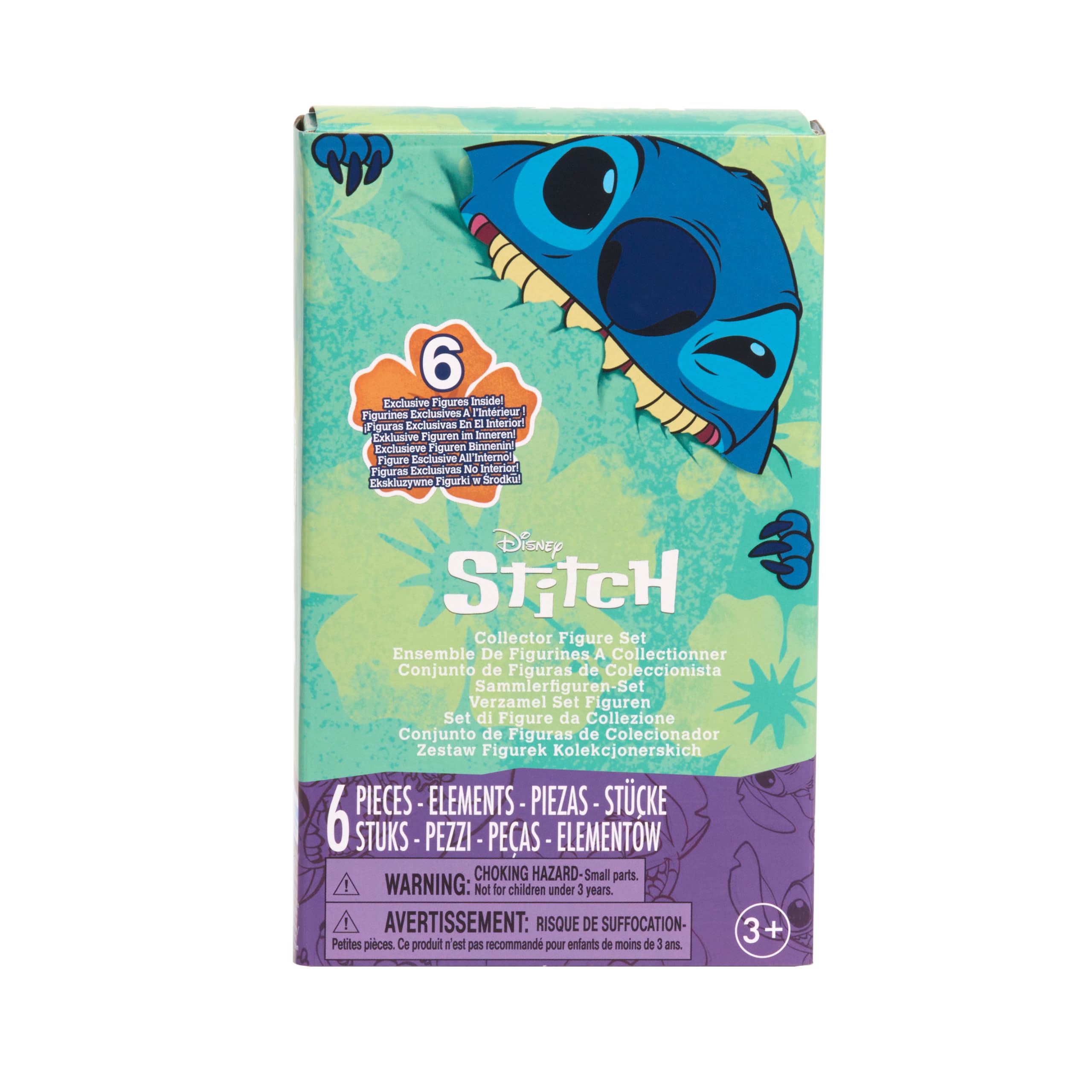 Disney Stitch Feed Me 6-piece Collectible Figure Set, Premium Collector Package, Kids Toys for Ages 3 Up, Amazon Exclusive by Just Play