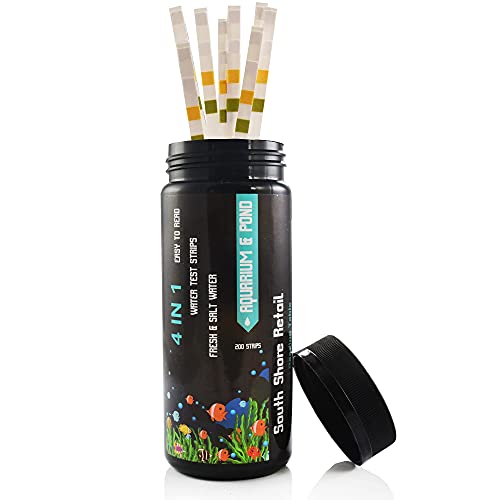 200 Aquarium Test Strips - for Fish Tank or Pond - Lowest Price Per Strip On Amazon! - High Accuracy - Tests for Nitrate, Nitrite, PH, and Water Hardness - Aquarium Water Test Kit