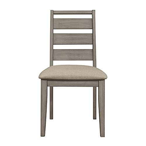 Lexicon Bainbridge 19.5" Wood Dining Room Side Chair in Gray (Set of 2)