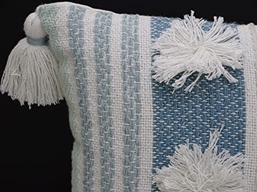 Chicos Home 14"x20" Accent Pillow with Large Poms and Corner Tassles