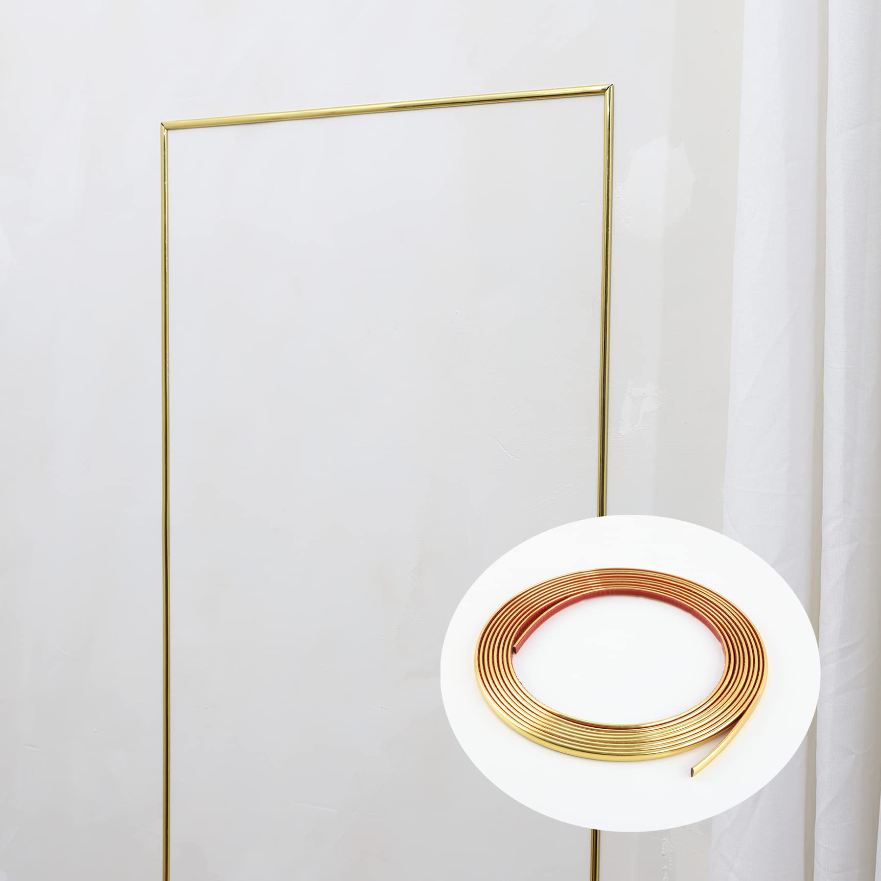 Gaahing 16.4FT Peel and Stick Molding & Wall Trim, Flexible Self-Adhesive Decorative Strip for Tile, Mirror, Ceiling, Floor, Panel, Cabinet
