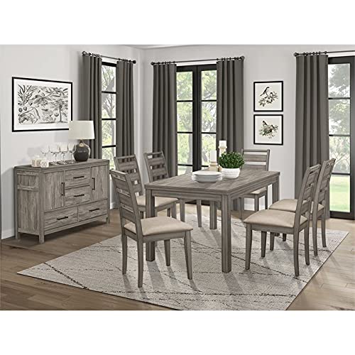 Lexicon Bainbridge 19.5" Wood Dining Room Side Chair in Gray (Set of 2)