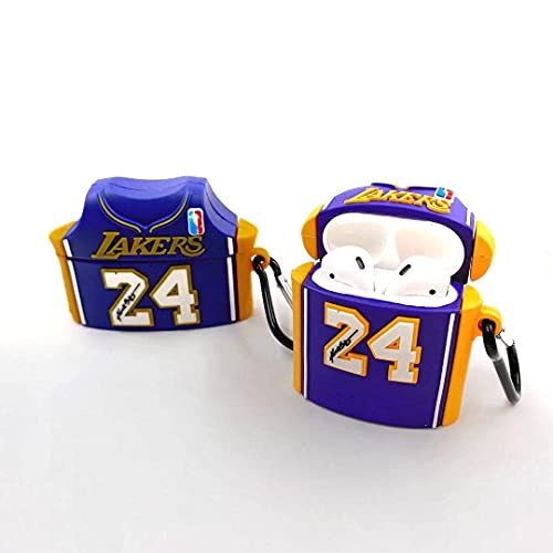 ZHAWK Silicone AirPod Pro Cases | Compatible with AirPods Pro/3 only | 3D Cute Covers | Wireless Charging Case | Best Gifts for Your Loved Ones (Purple Laker)