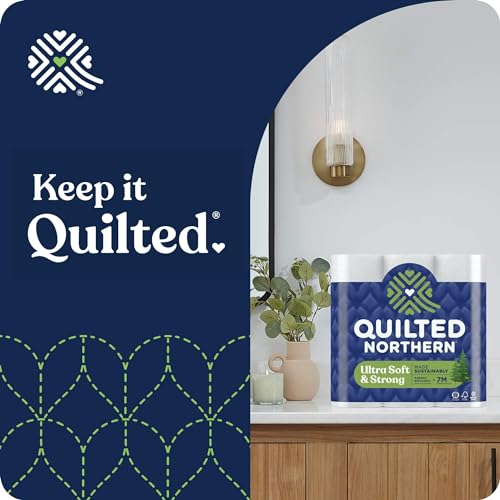 Quilted Northern Ultra Soft & Strong Toilet Paper, 32 Mega Rolls = 128 Regular Rolls, 5X Stronger*, Premium Soft Toilet Tissue with Recyclable Paper Packaging