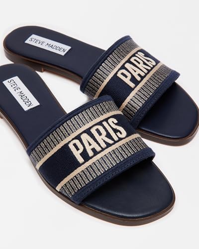 Steve Madden Women's Knox Sandal, Navy Multi, 9