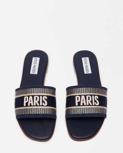 Steve Madden Women's Knox Sandal, Navy Multi, 9