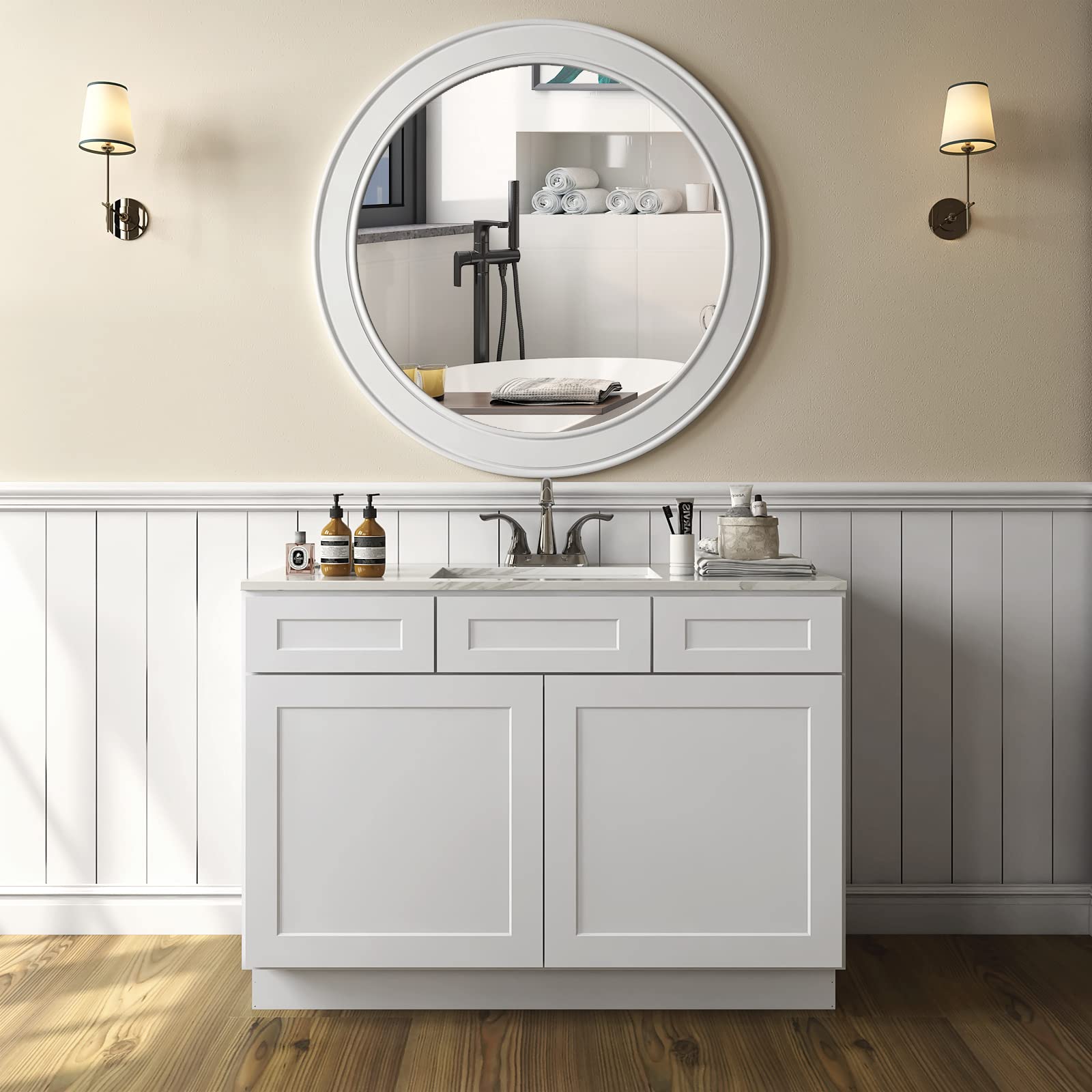 LOVMOR S-VSD42-SW-US-DF, 42" W, Shaker White
