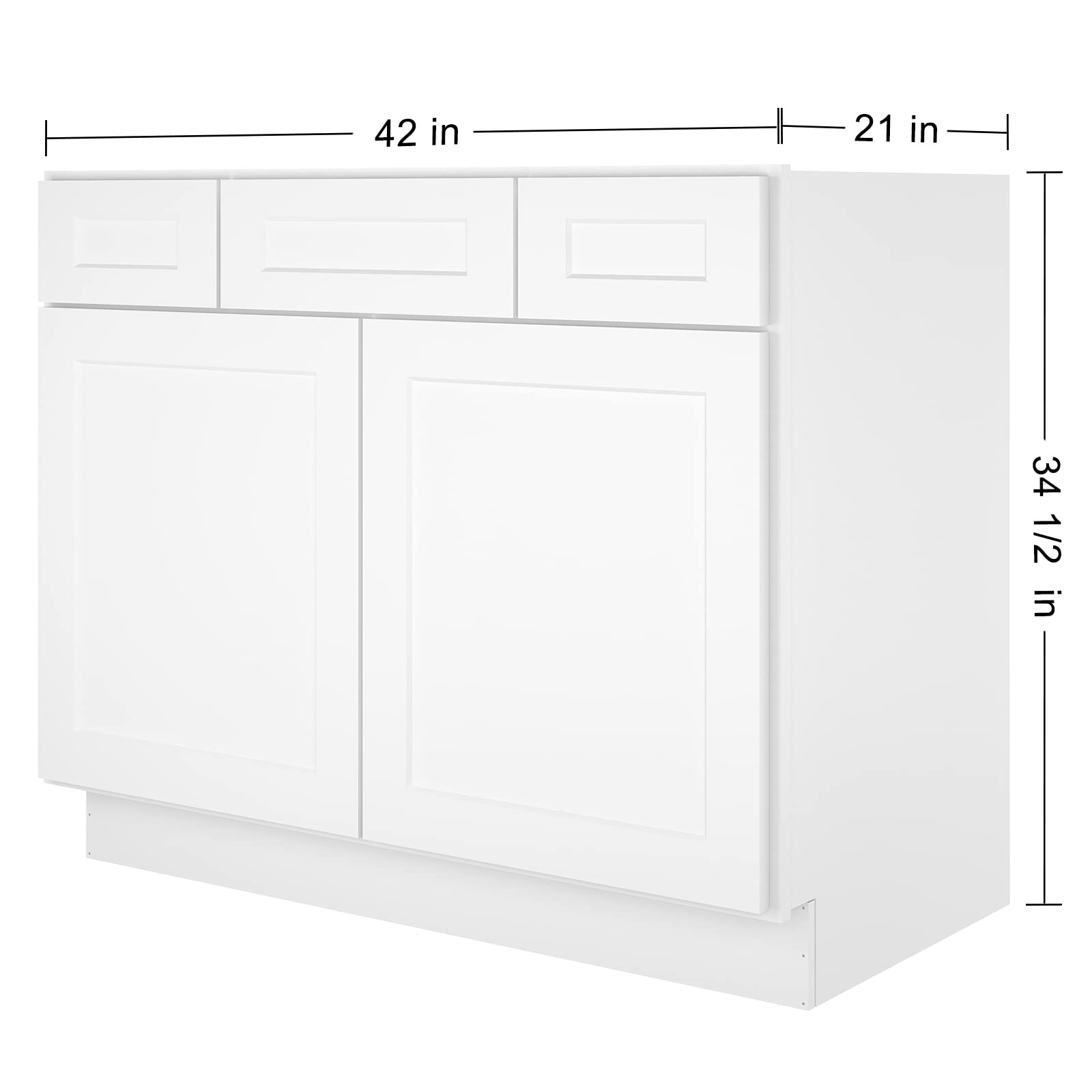 LOVMOR S-VSD42-SW-US-DF, 42" W, Shaker White