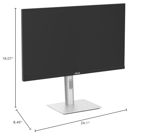 ASUS ProArt Display 27” 4K HDR Professional Monitor (PA279CRV) - IPS, UHD (3840 x 2160), 99% DCI-P3/Adobe RGB, ΔE < 2, Calman Verified, USB-C PD 96W, DisplayPort, Daisy-Chain, Height Adjustable